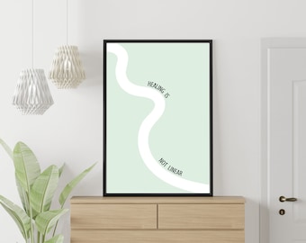 Healing is Not Linear Printable Poster - Etsy