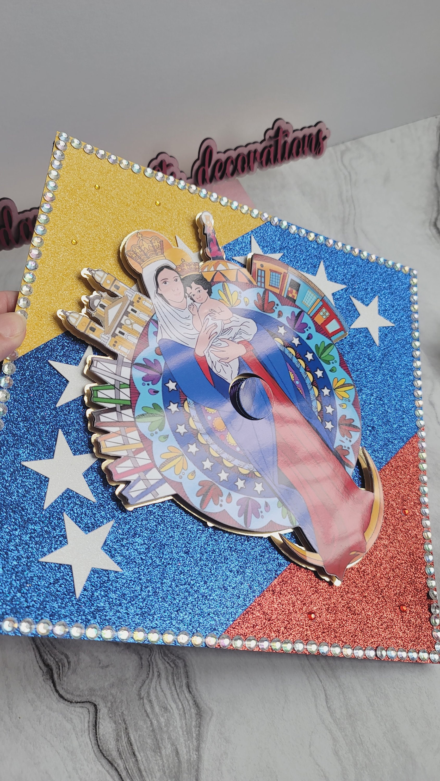 Costumaize Graduation Cap Venezuela Flag, Grad Cap Flag Topper, Class ...