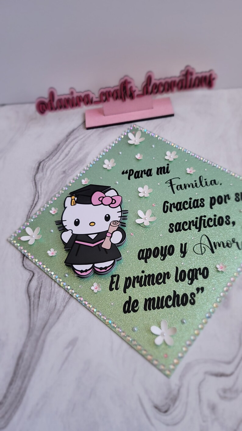Hello Graduation Cap , Kitty Graduation Cap, Class of 2024, Cap ...