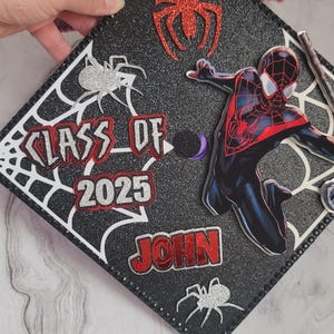 Spiderman Graduation Cap Topper Class of 2026 Black Spider Graduate ...