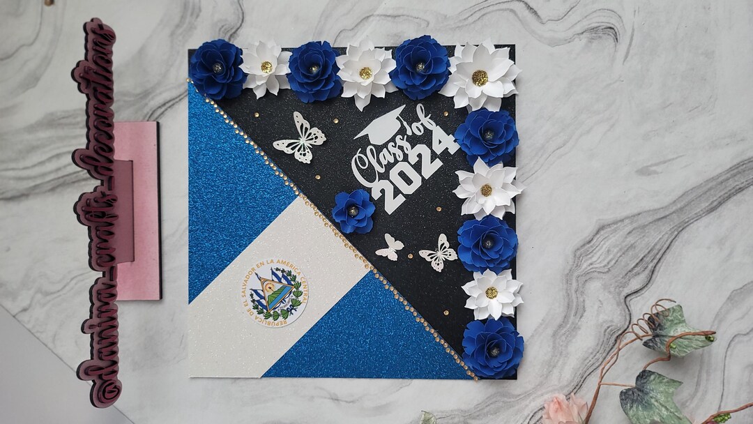 Flag Grad Cap Topper, Customizable Country Flag Graduation Cap, Class ...