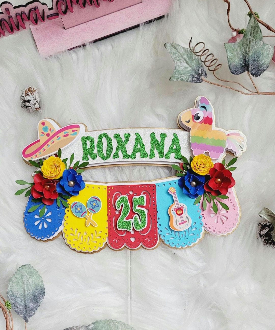 Custom Mexican Cake Topper, Dia De Los Muertos Cake Decor, Mexican ...