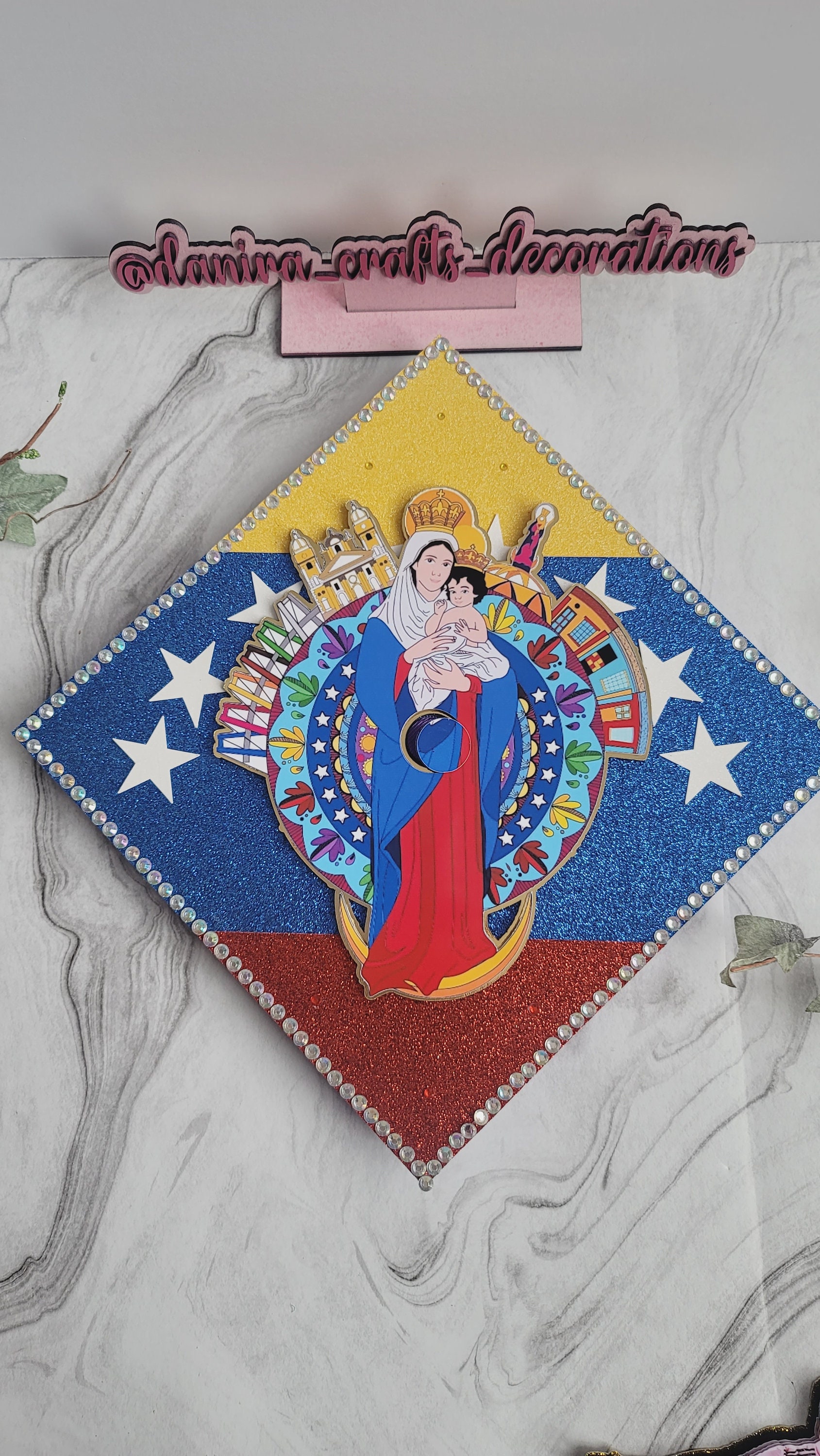 Costumaize Graduation Cap Venezuela Flag, Grad Cap Flag Topper, Class ...