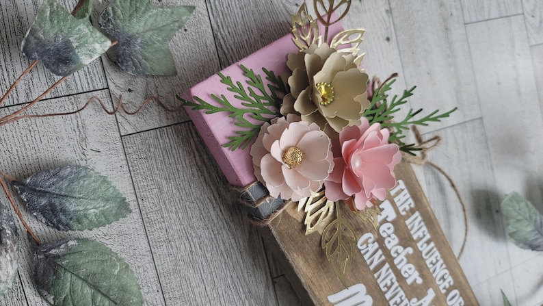 Custom Teacher Pencil Decorate With Paper Flowers Teacher Appreciation ...