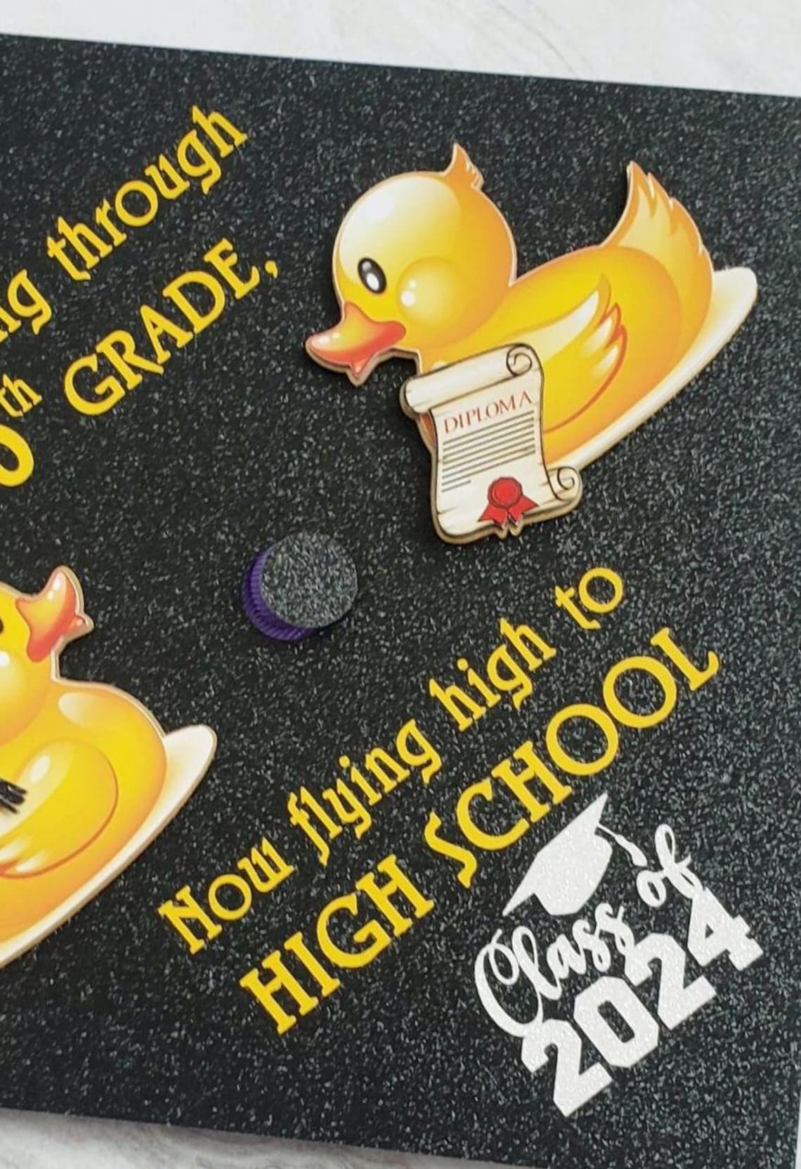 Duck Graduation Cap Topper Class of 2026 Custom Kindergarten Cartoon - Etsy