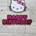 Hello Cake Topper, Cake Topper, Kitty Birthday Decorations, 3D Cake ...