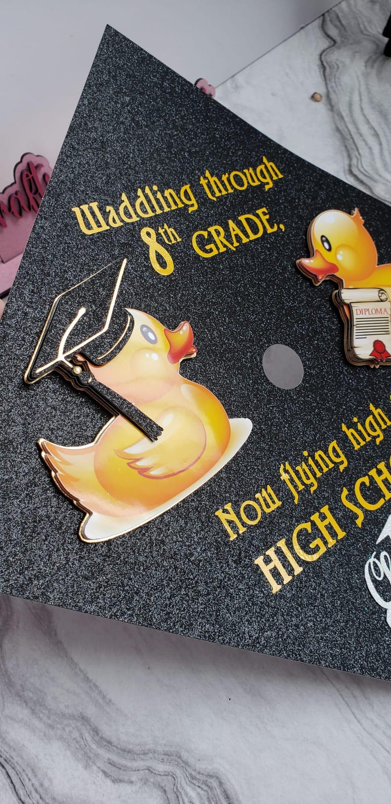 Duck Graduation Cap Topper: Class of 2026, Custom Cartoon - Etsy