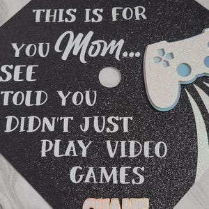 Gamer Graduation Cap Topper Customizable Gaming Controller Decor Class ...