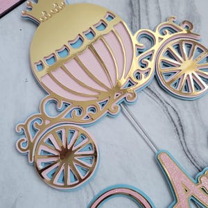 Princess Cake Topper, Carriage Cake Topper, Little Princess Cake ...