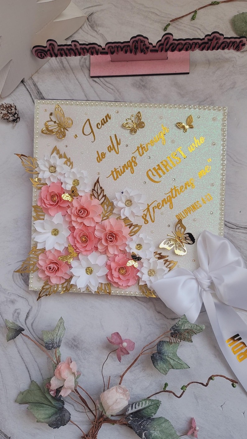 Floral Graduation Cap Topper: Custom Class of 2025 Decor - Etsy