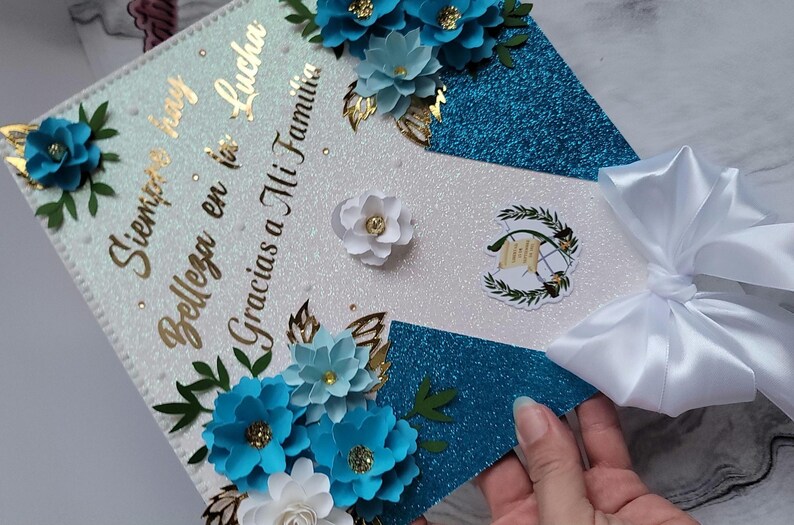 Custom Flag Graduation Cap Topper: Paper Flowers, Class of 2025 - Etsy