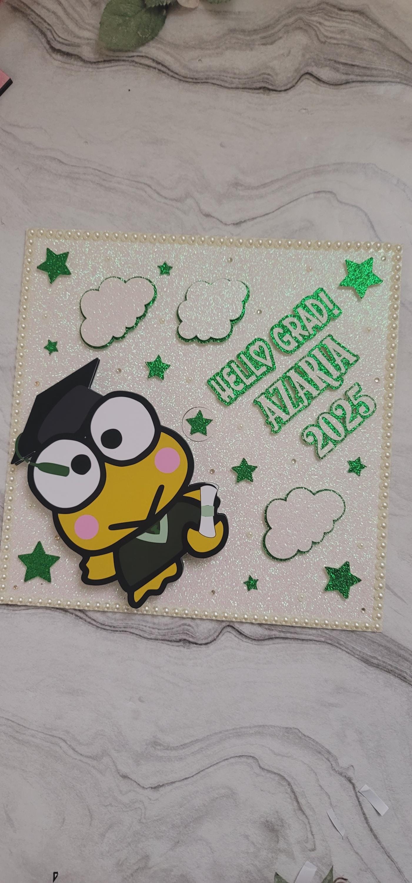 Custom Frog Graduation Cap Topper: Glitter Class of 2026 - Etsy