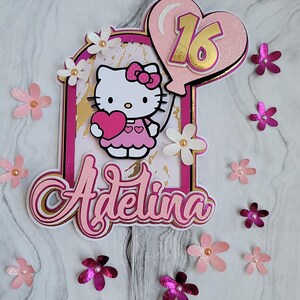 Hello Cake Topper, Cake Topper, Kitti Birthday Decorations, 3D Cake ...