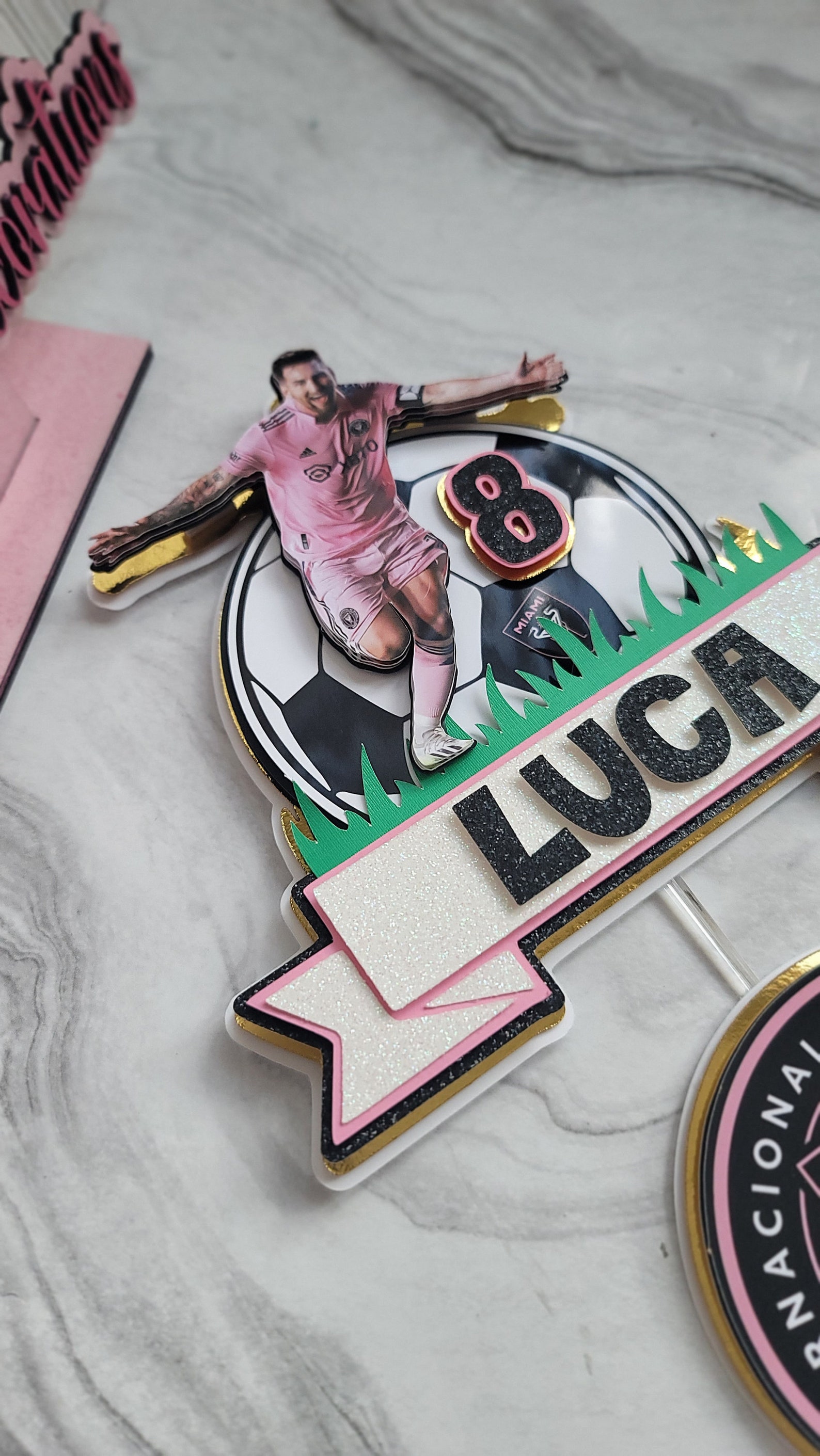 Mesi Cake Topper, Soccer Cake Topper, Mesii, Soccer , Birthday Cake ...