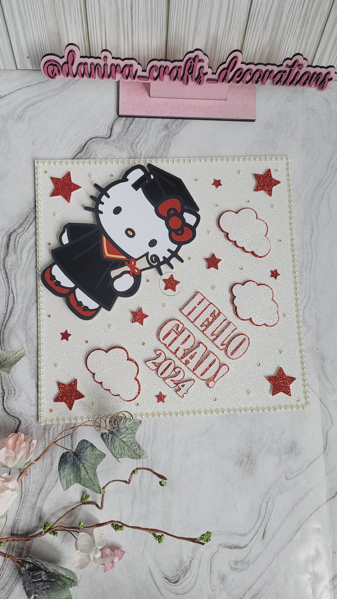 Custom Graduation Cap Cat, Hello Class of 2026, Custom Kitti Grad ...
