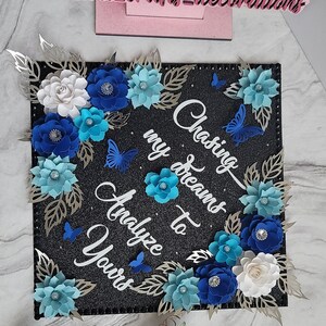 Personalized Graduation Cap Topper: Paper Flower Decor, Class of 2026 ...