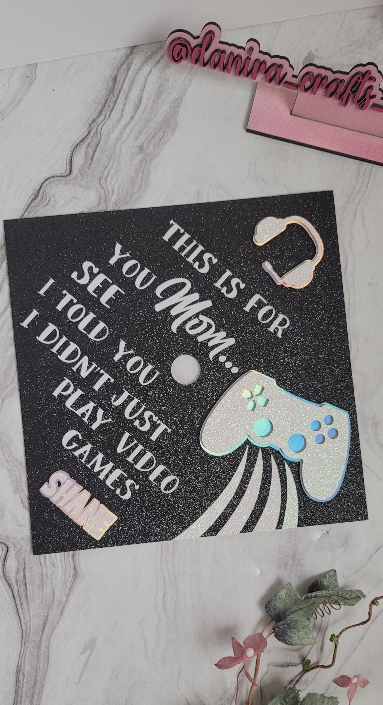 Gamer Graduation Cap Topper Customizable Gaming Controller Decor Class ...