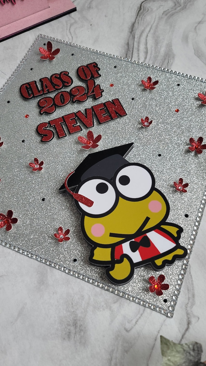 Custom Frog Graduation Cap Topper: Glitter Class of 2026 - Etsy