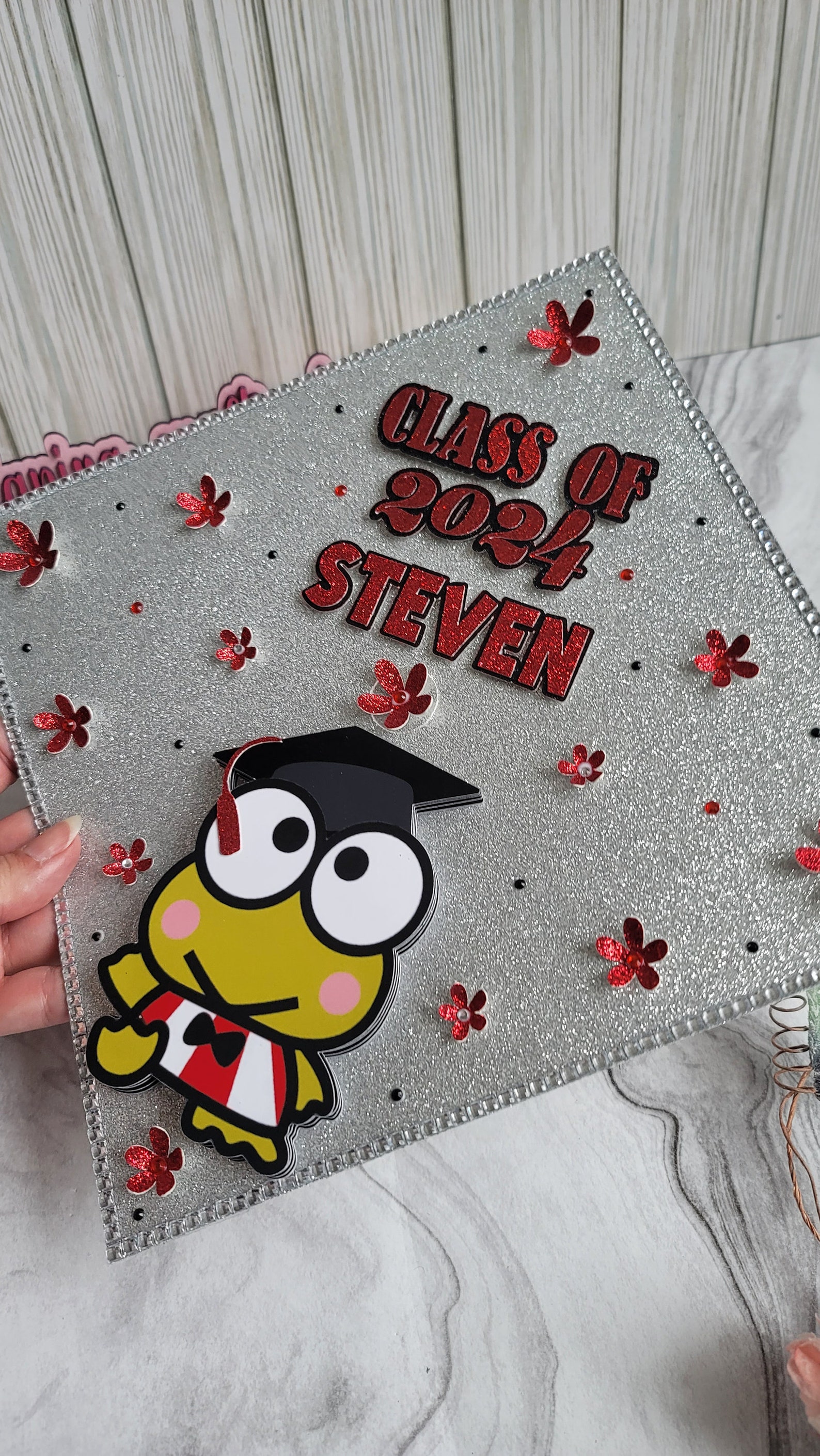 Custom Frog Graduation Cap Topper: Glitter Class of 2026 - Etsy