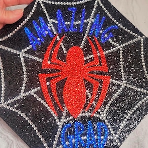 RHINESTONES Spider Graduation Cap Topper, Class of 2025, Spider Man ...