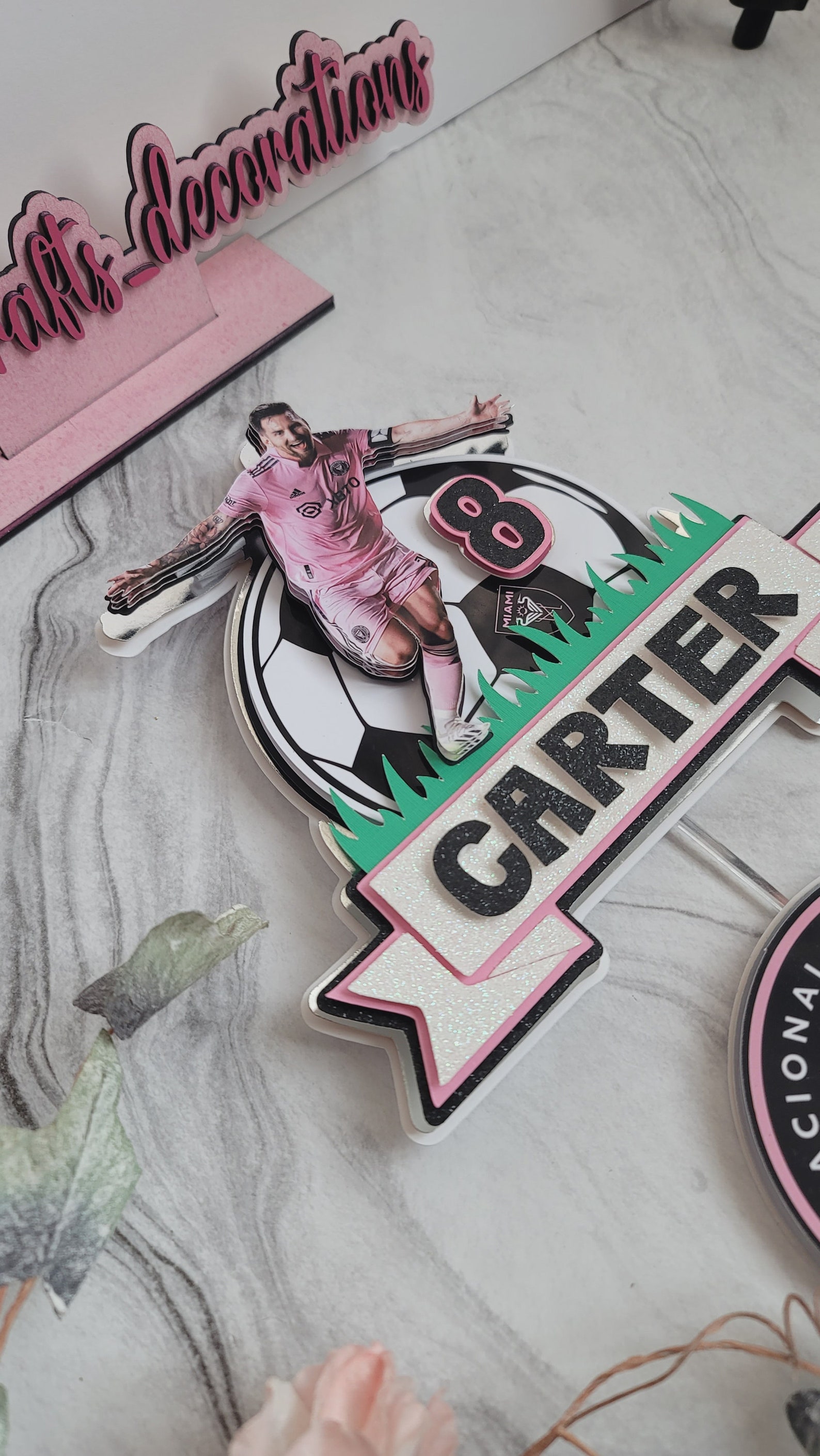 Mesi Cake Topper, Soccer Cake Topper, Mesii, Soccer , Birthday Cake ...