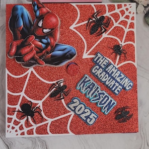 Custom Spider Graduation Cap Topper, Class of 2025, Spider Man ...