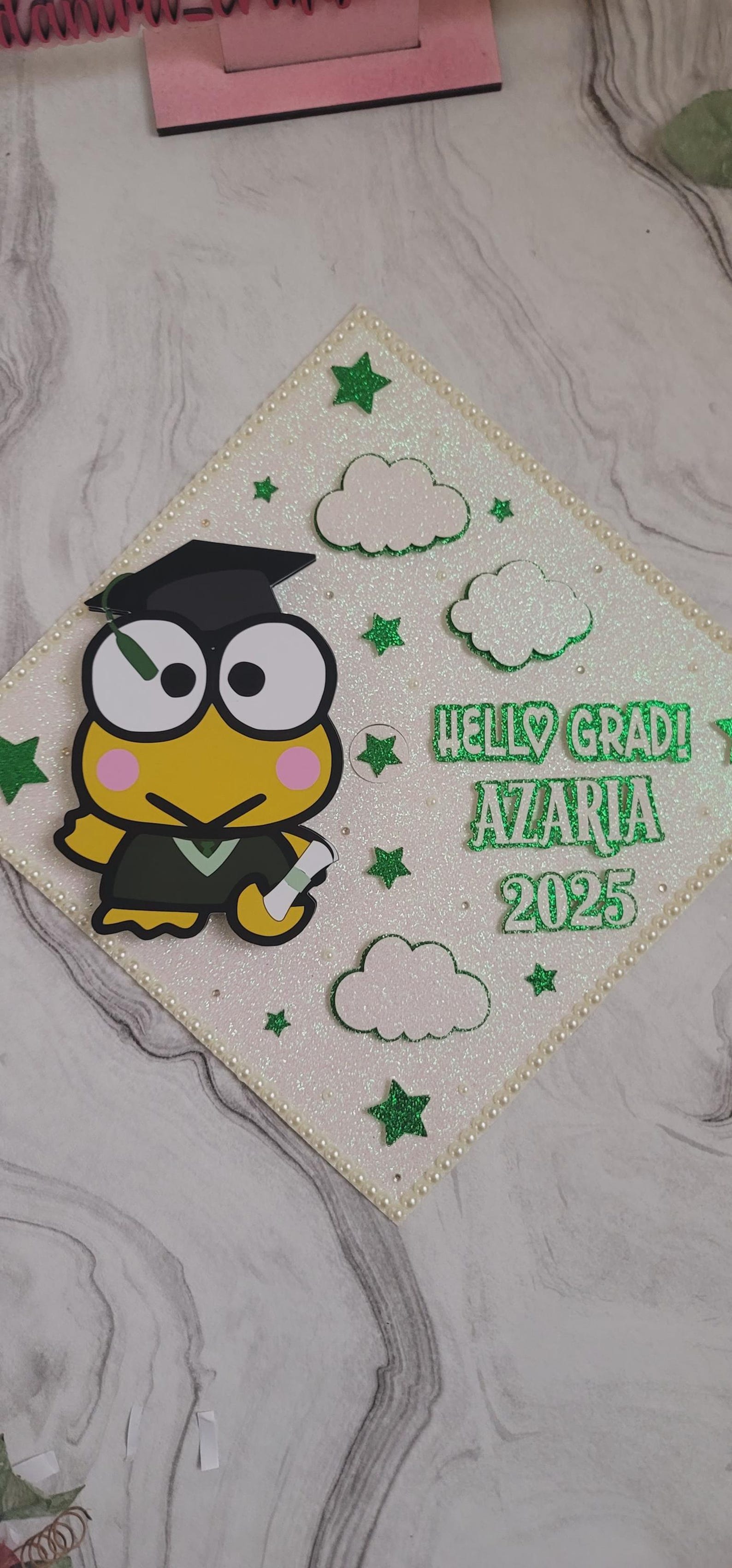 Custom Frog Graduation Cap Topper: Glitter Class of 2026 - Etsy