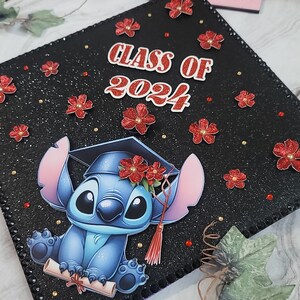 Stitch Graduation, Stitch Graduation Cap, Class of 2025, Cap Custom ...