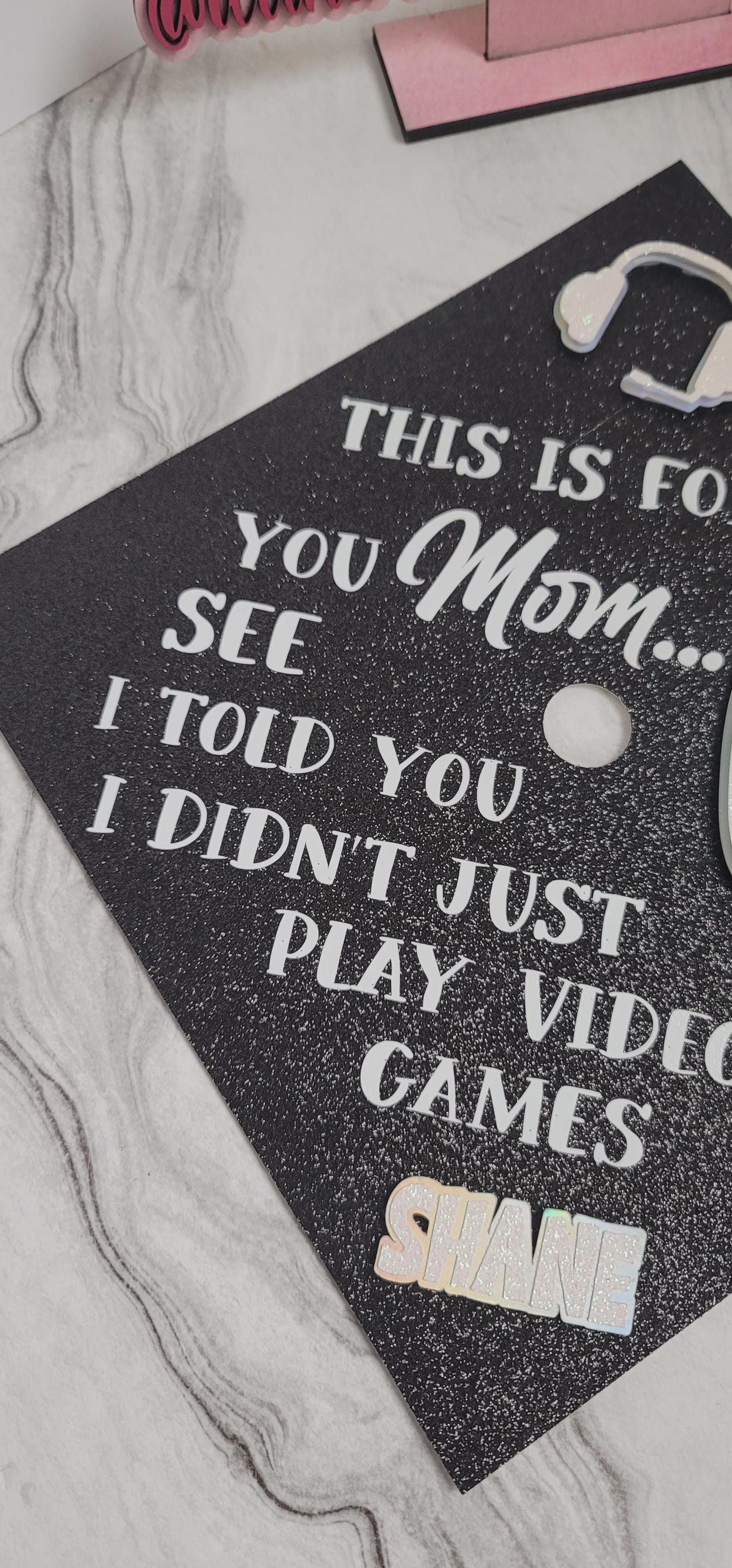 Gamer Graduation Cap Topper Customizable Gaming Controller Decor Class ...