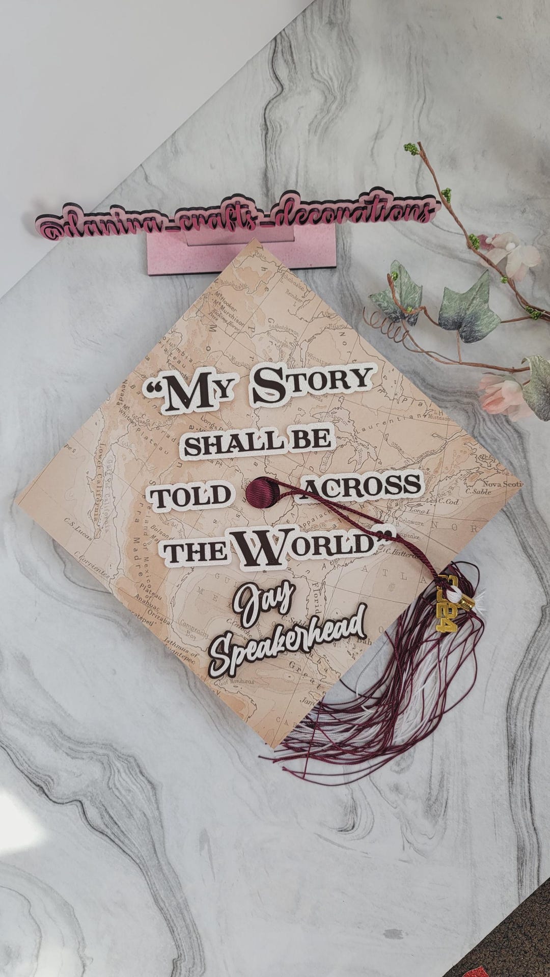 Travel Graduation Cap, Map Graduation Cap World Topper, Class of 2025 ...