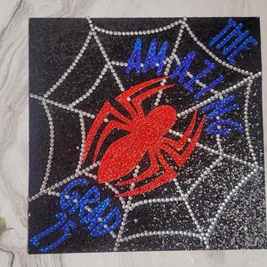 RHINESTONES Spider Graduation Cap Topper, Class of 2025, Spider Man ...