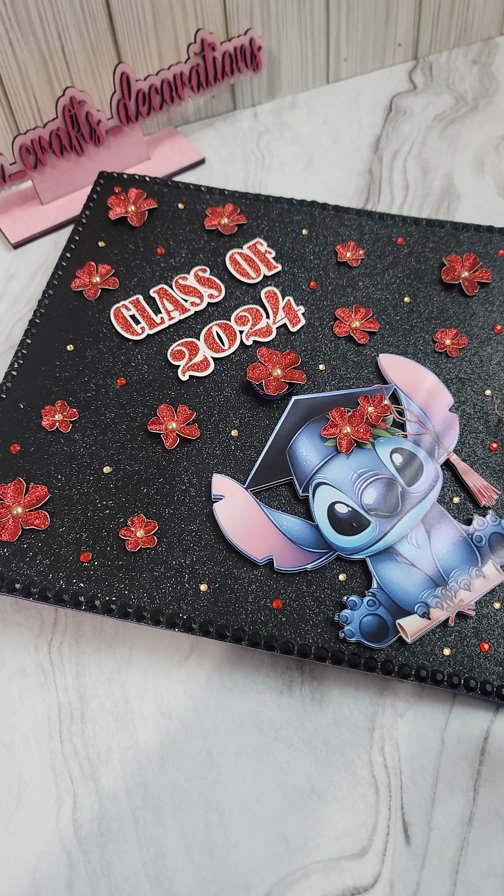 Stitch Graduation, Stitch Graduation Cap, Class of 2024, Cap Custom ...