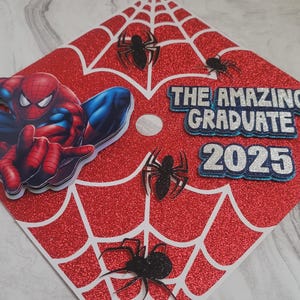 Custom Spider Graduation Cap Topper, Class of 2025, Spider Man ...