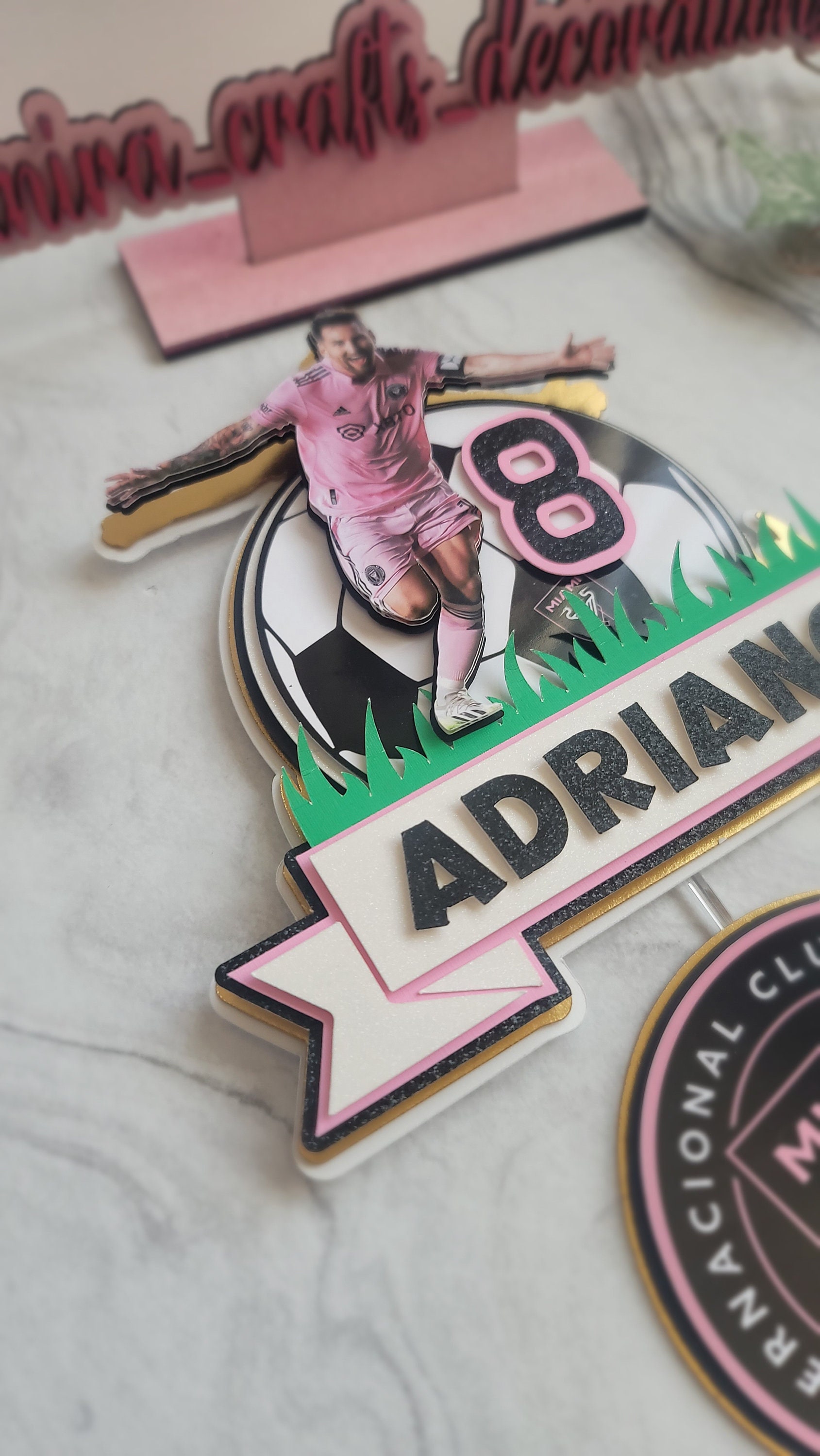 Messi Cake Topper, Soccer Cake Topper, Messi, Soccer, Birthday Cake ...