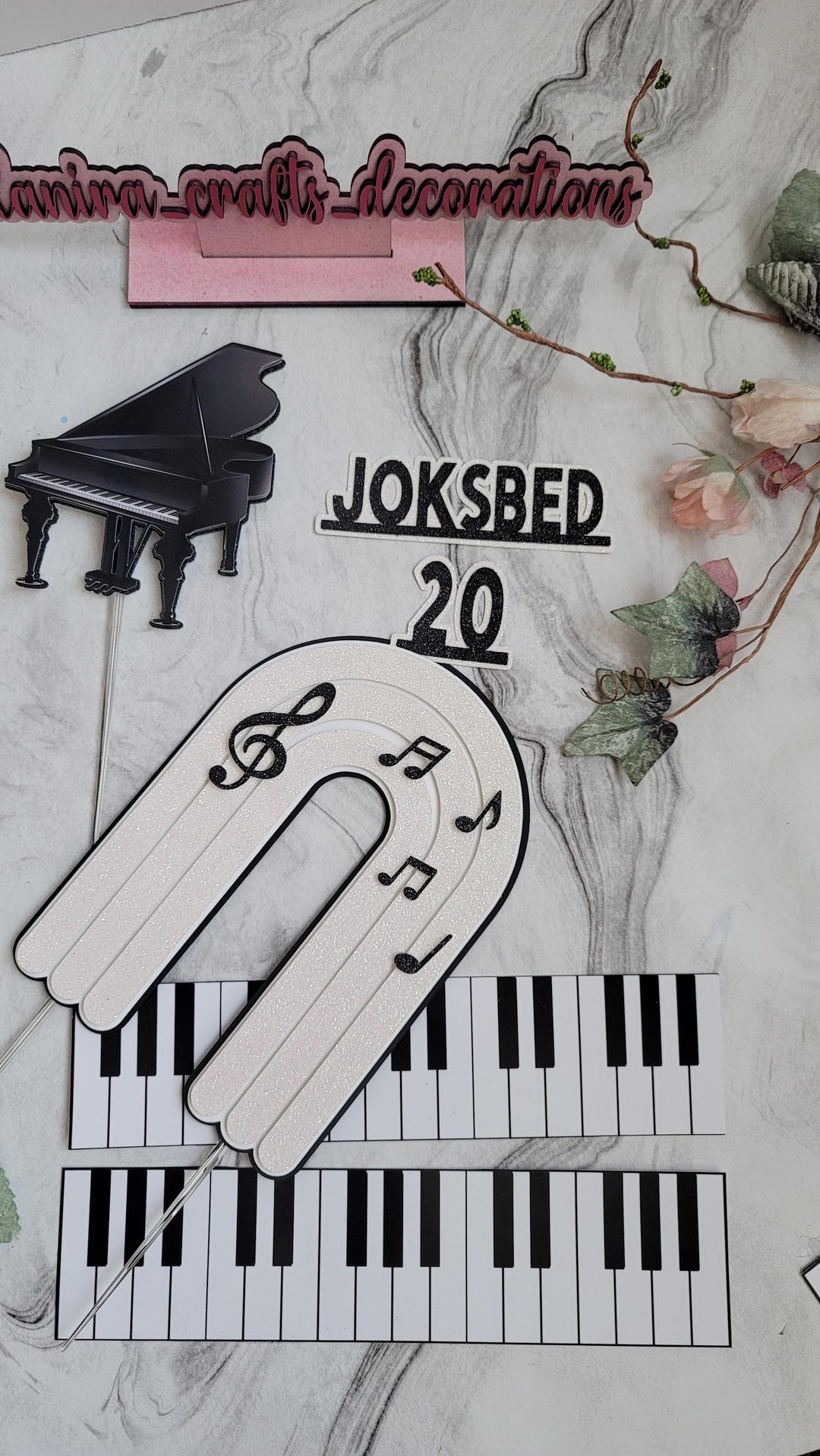 Custom Music Cake Decorations, Unique Piano Theme for Birthday Party ...