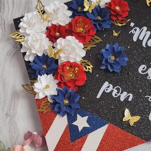 Puerto Rico Flag Graduation Cap Topper Custom Graduation Flag Paper ...