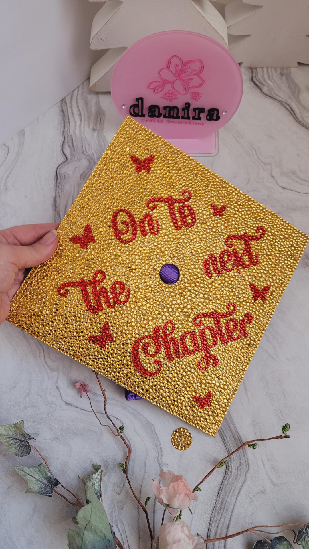 Custom Rhinestone Graduation Cap Topper Class of 2026 - Etsy