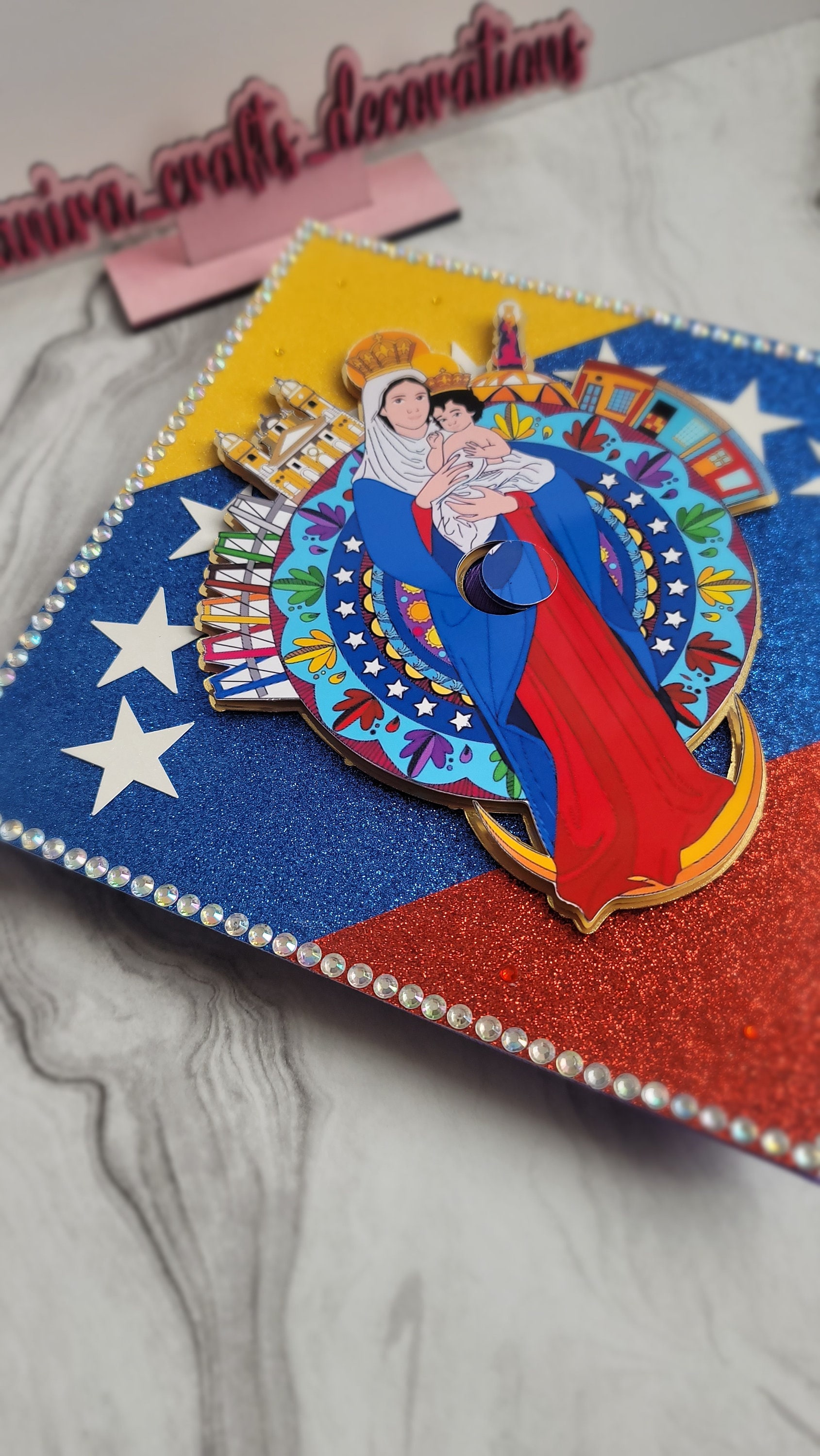 Costumaize Graduation Cap Venezuela Flag, Grad Cap Flag Topper, Class ...