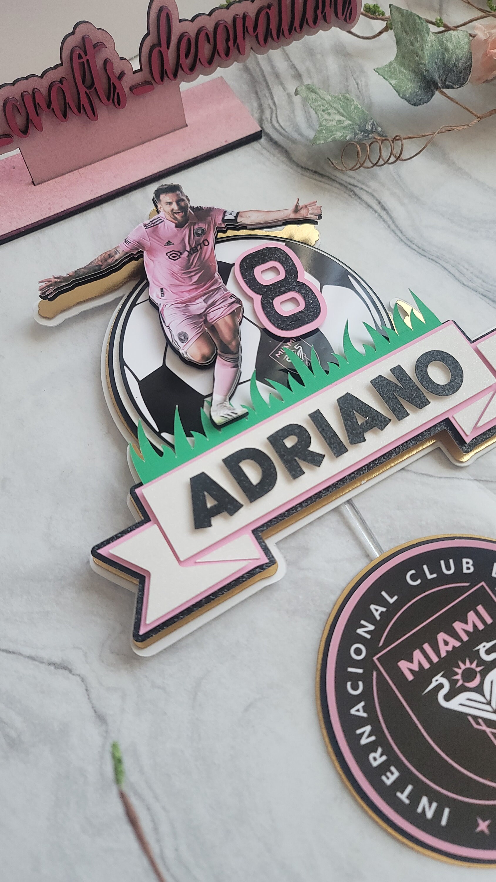 Messi Cake Topper, Soccer Cake Topper, Messi, Soccer, Birthday Cake ...