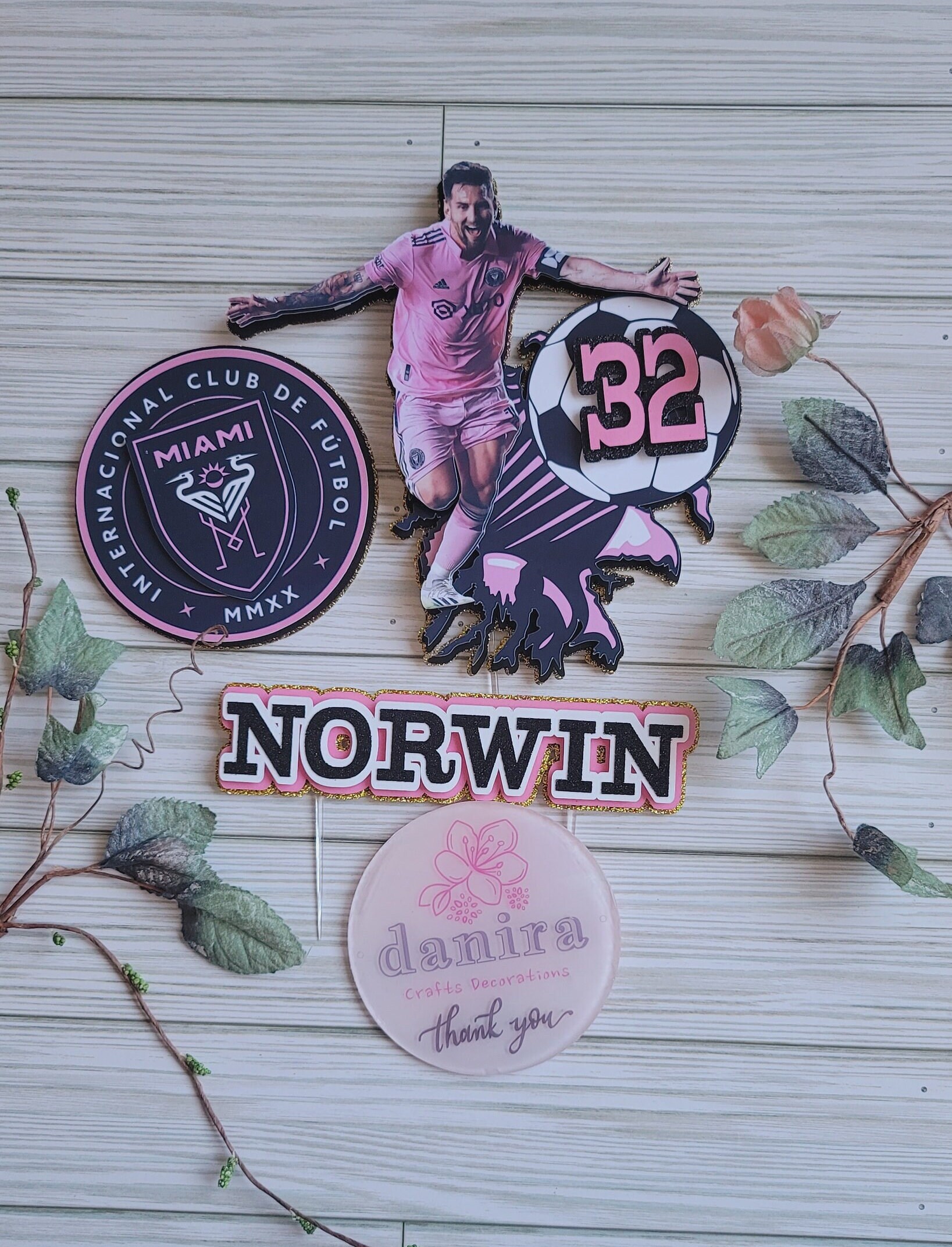 Messi Cake Topper, Soccer Cake Topper, Messi, Soccer, Birthday Cake ...