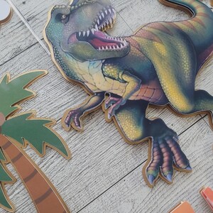 Custom Dinosaur Cake Topper: Personalized T-rex Party Decoration - Etsy
