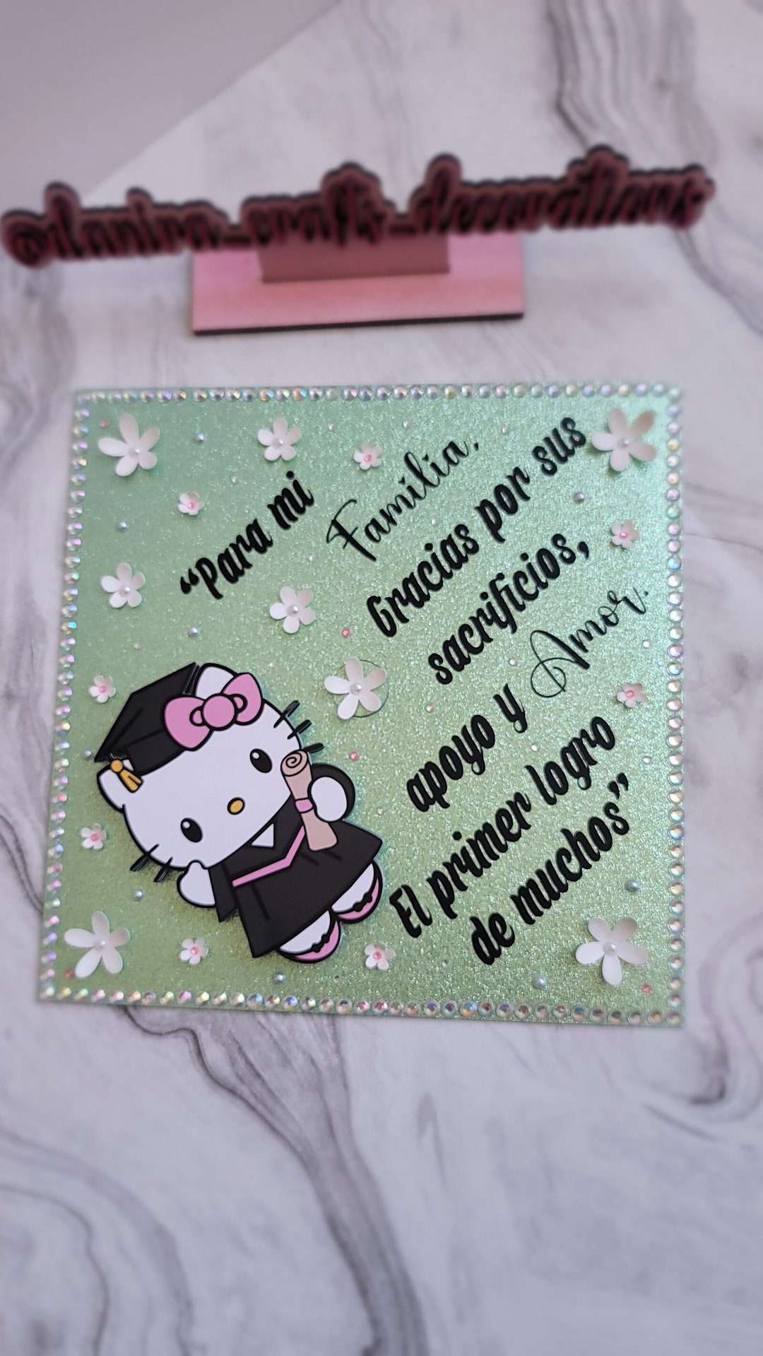 Hello Graduation Cap , Kitty Graduation Cap, Class of 2024, Cap ...