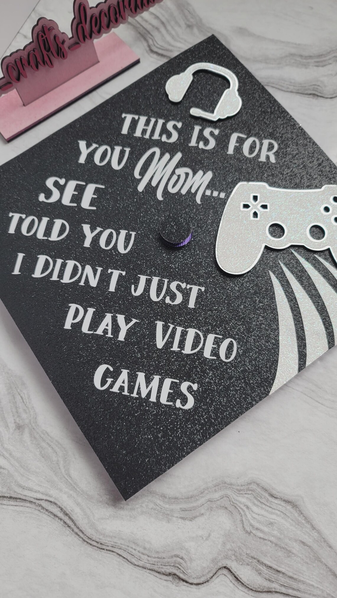 Gamer Graduation Cap Topper Customizable Gaming Controller Decor Class ...