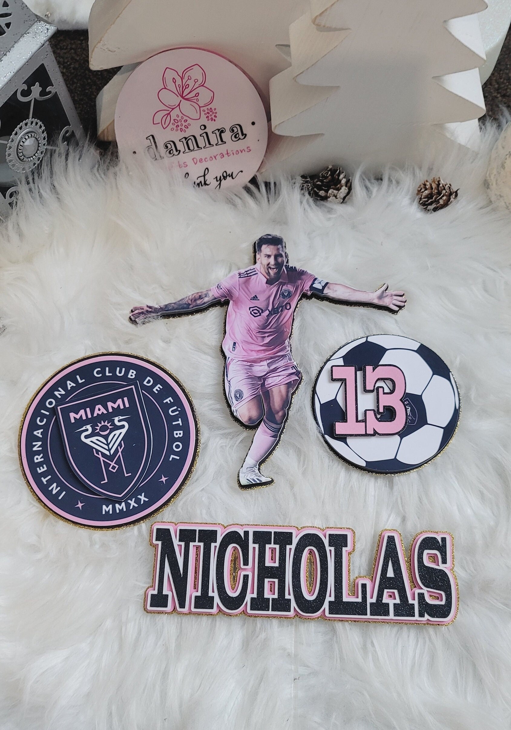 Mesi Cake Topper, Soccer Cake Topper, Mesii, Soccer, Birthday Cake ...