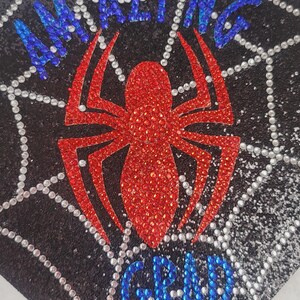 RHINESTONES Spider Graduation Cap Topper, Class of 2025, Spider Man ...