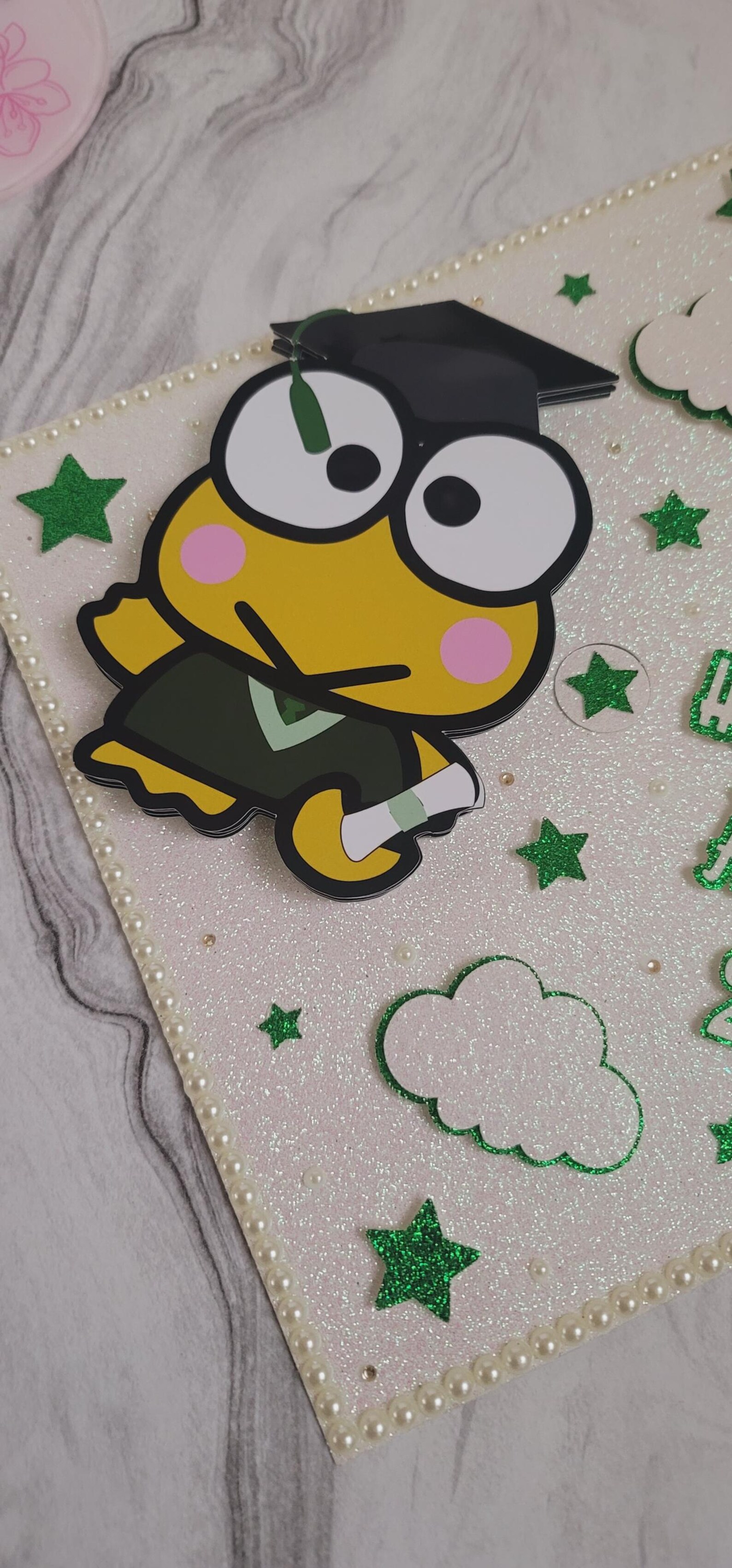 Custom Frog Graduation Cap Topper: Glitter Class of 2026 - Etsy