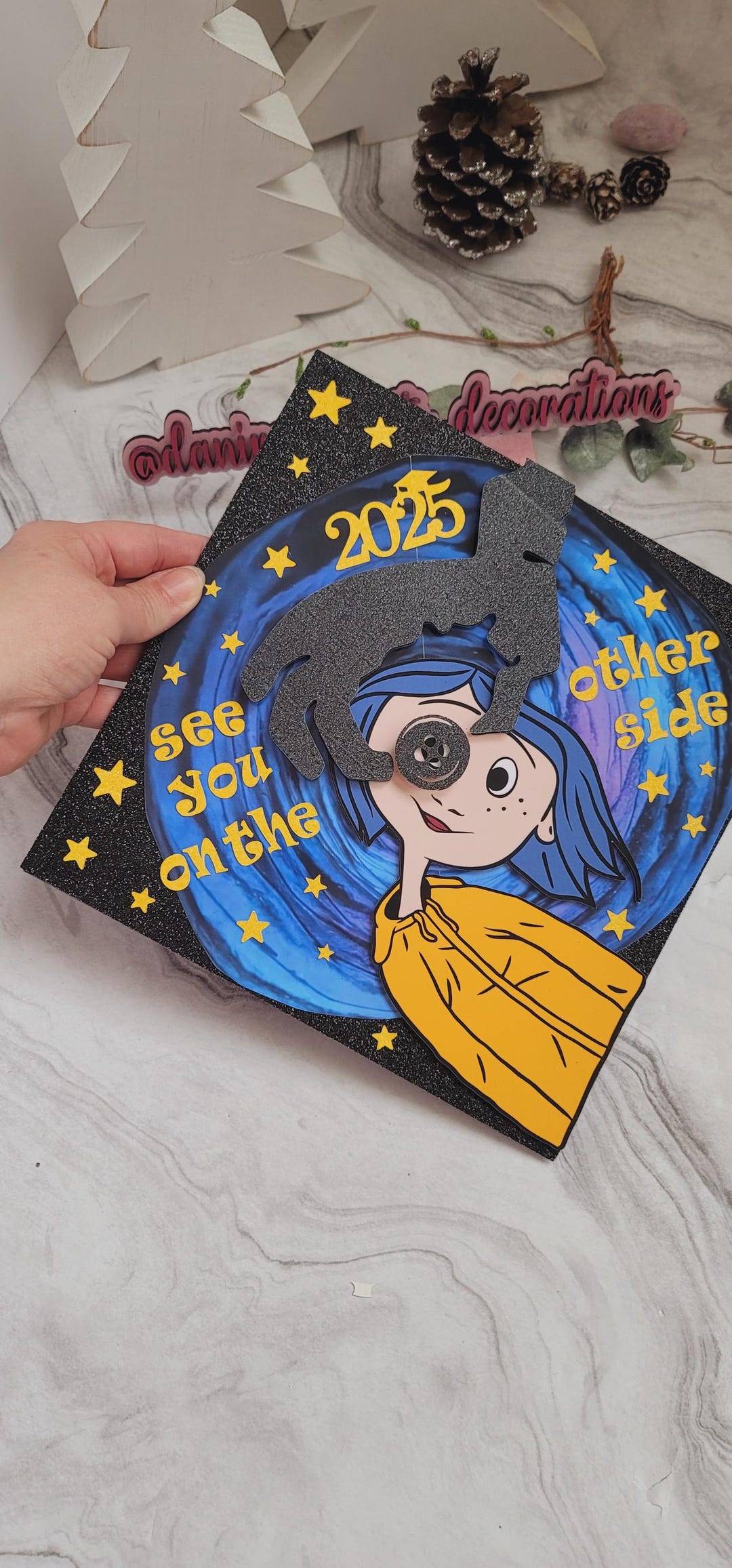 Coraline Graduation Cap Topper - Personalized Coraline Grad Topper ...