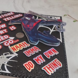 Black Spider Graduation Cap Topper, Class of 2025, Spider Man ...