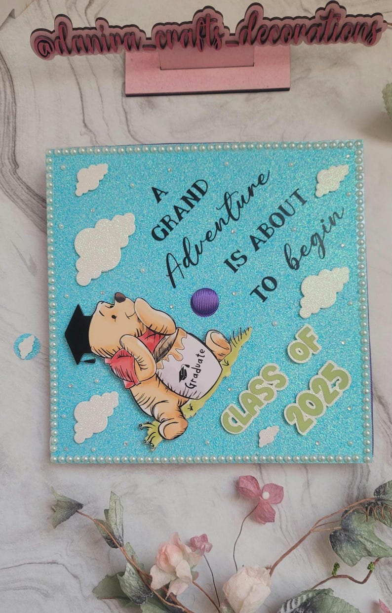 Graduation Cap Topper Phoo Bear Custom Winne Grad Cap Class of 2026 ...
