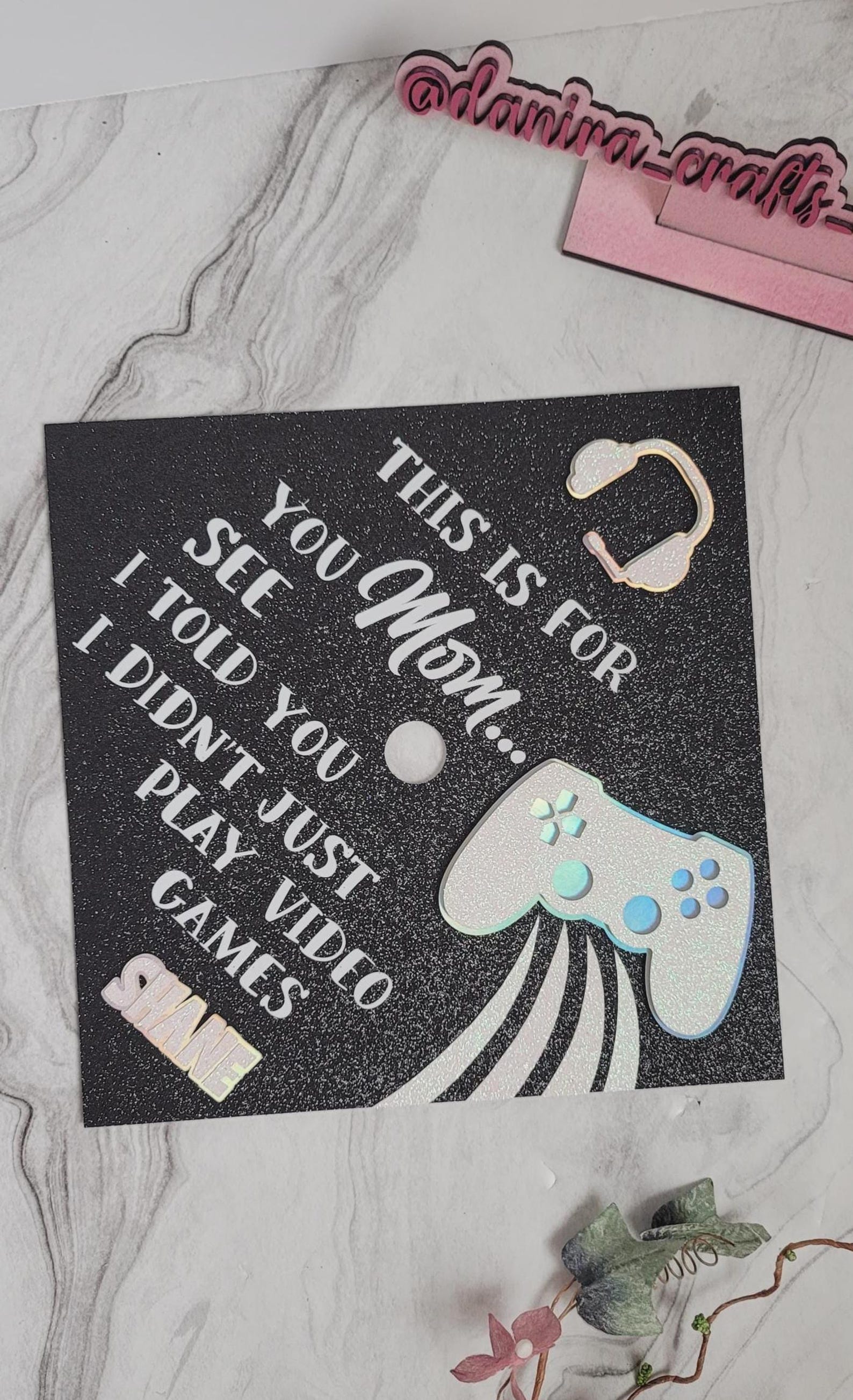 Gamer Graduation Cap Topper Customizable Gaming Controller Decor Class ...